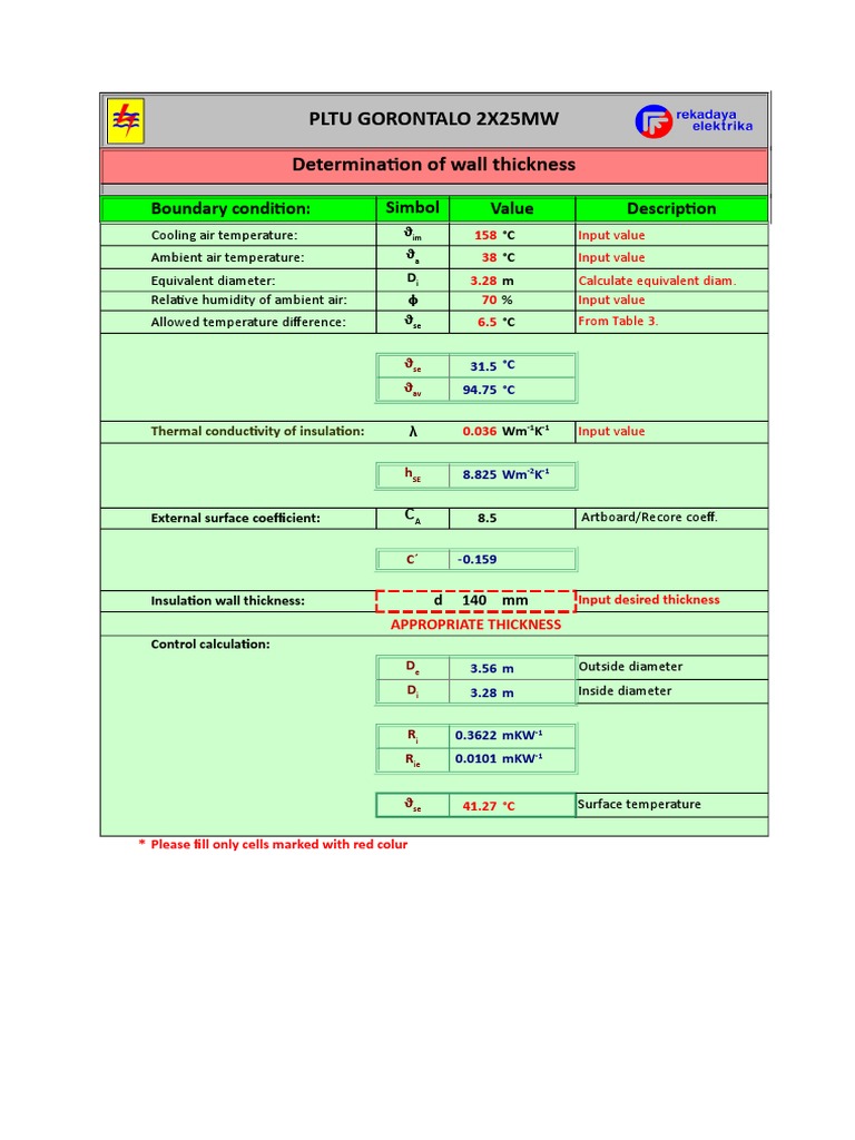 Wall Thickness Calculator | PDF | Thermal Conductivity | Galvanization