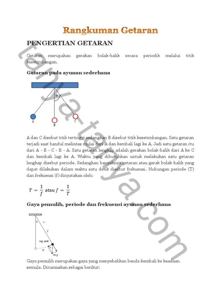 Rangkuman Getaran PDF | PDF