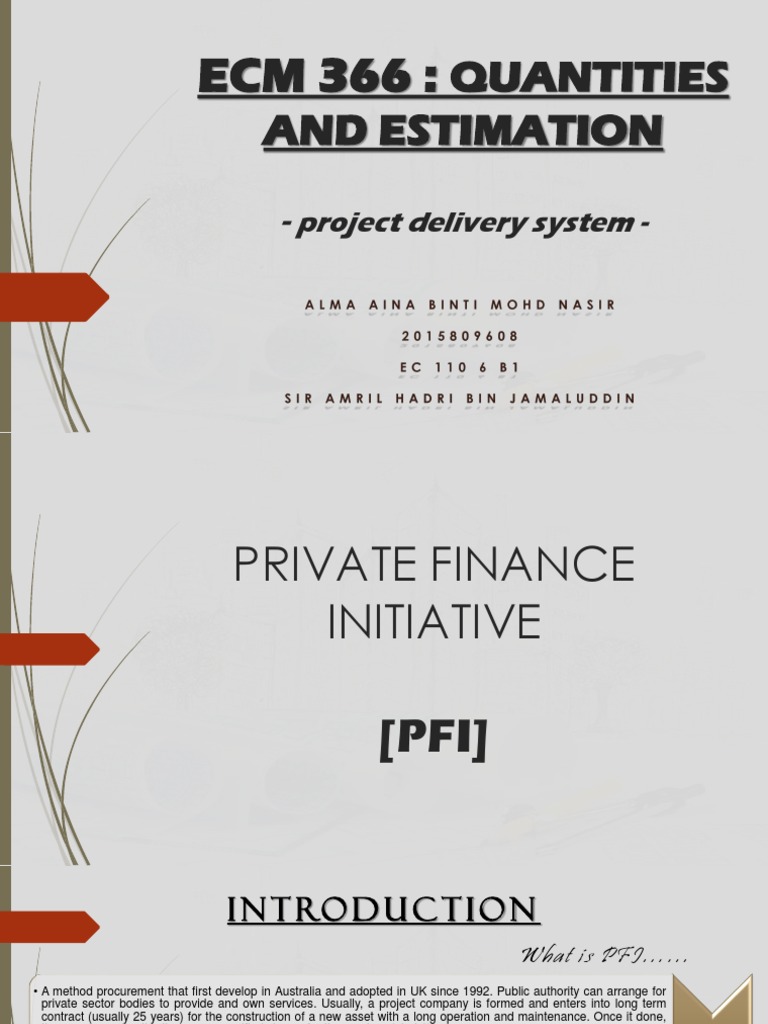 Bot, Pfi and Construction Management | PDF | Business | Economies
