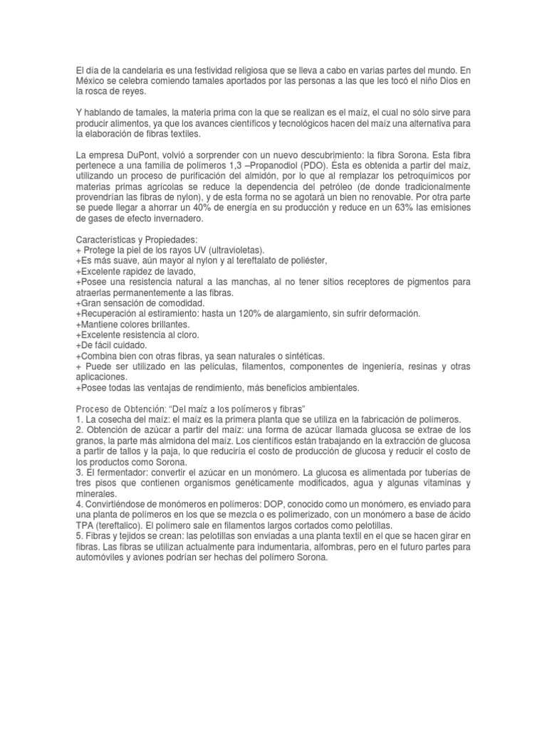 Fibra de Maiz | PDF | Fibra sintética | Maíz