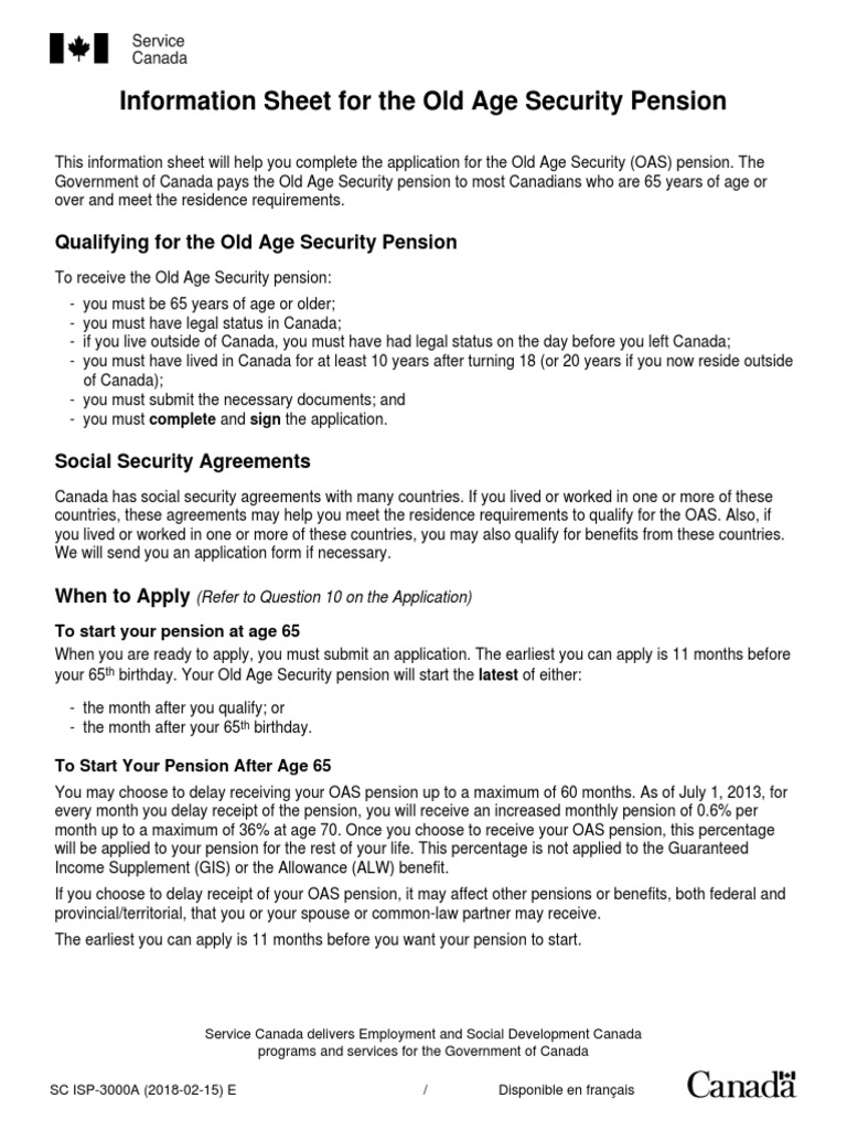 Old Age Security | PDF | Government | Social Institutions