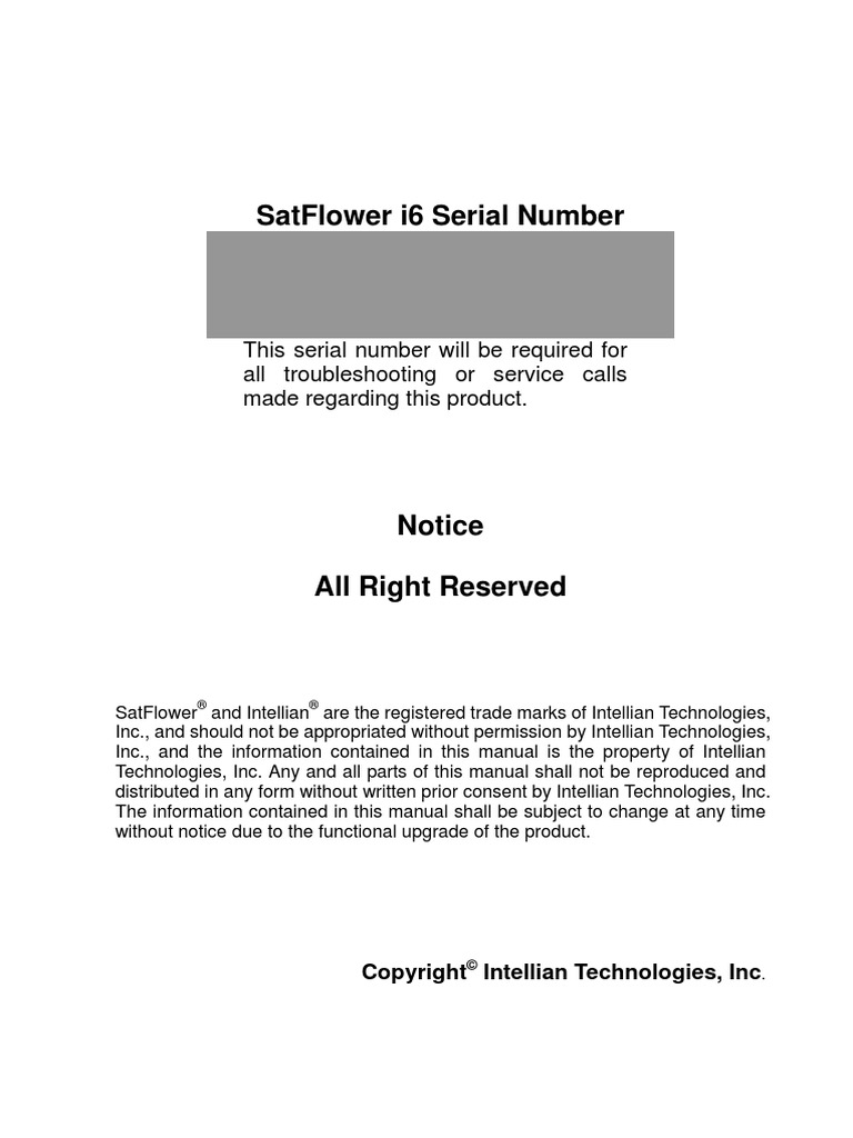 SatFlower I6 User Manual V1.0 | PDF | Satellite Television | Global ...