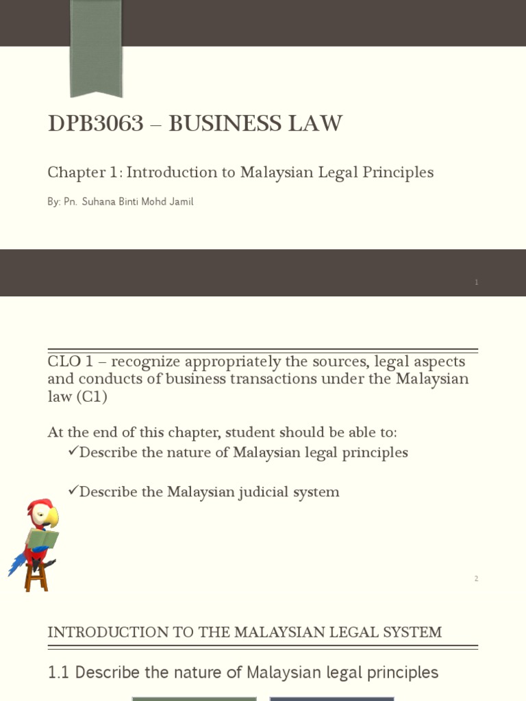 Introduction To Malaysia Legal System | PDF | Government Institutions ...