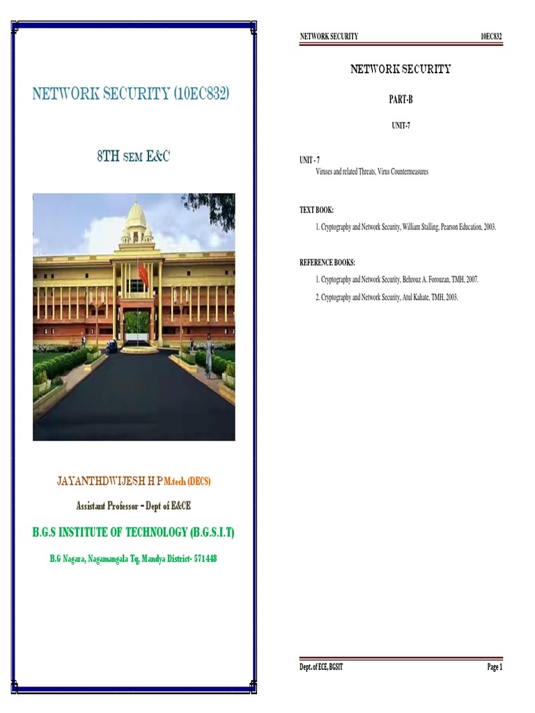 Vtu Network Security (10ec832) Unit-7 Notes. | PDF | Computer Virus ...