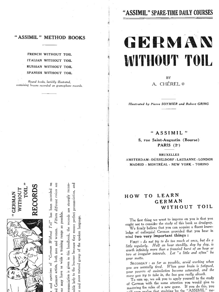 Assimil - German Without Toil (1965) | PDF