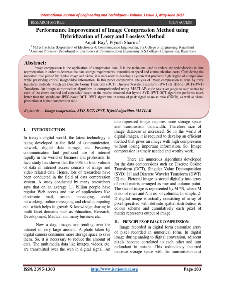 Ijet V3i3p39 | Download Free PDF | Data Compression | Wavelet