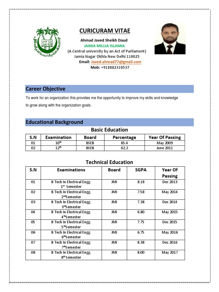 Javed Resume Final | PDF | Delhi | Business