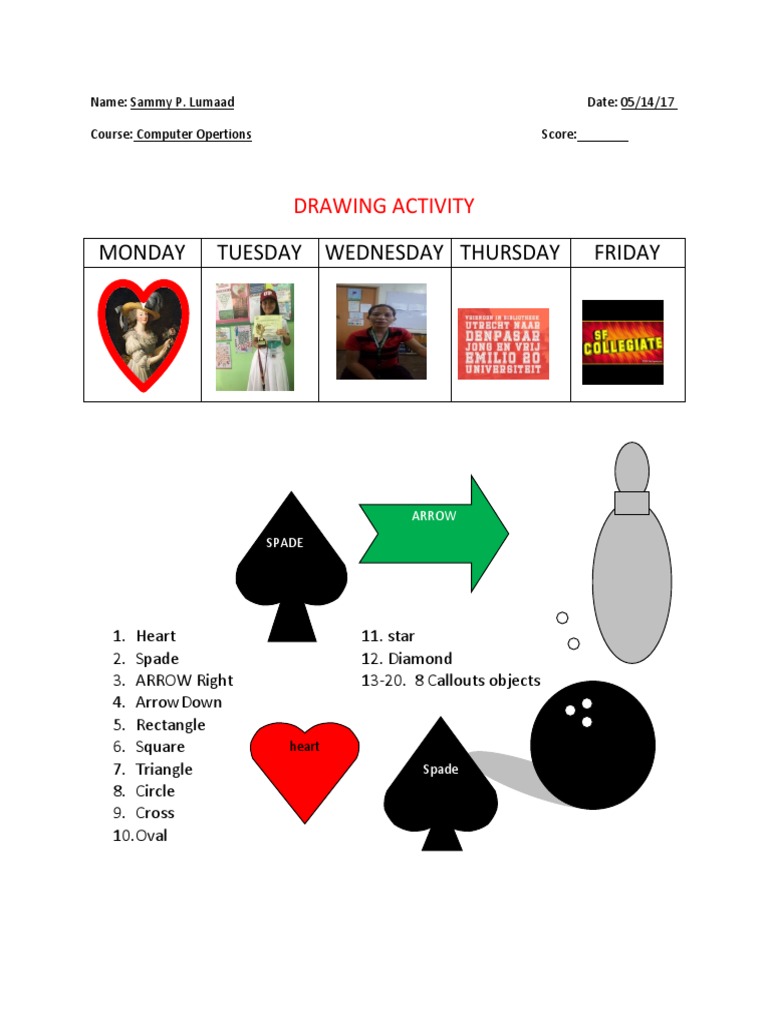 Weekly Drawing Activity Schedule | PDF