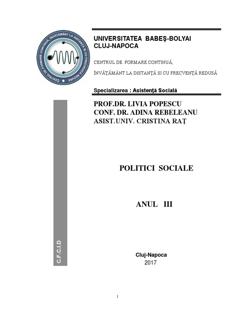 Politici Sociale, 2017 PDF | PDF