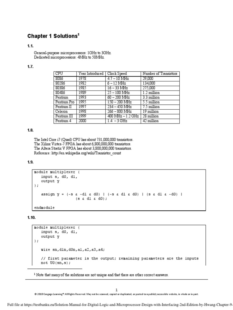 Solution Manual For Digital Logic and Microprocessor Design With ... Solution Manual For Digital Logic and Microprocessor Design With ...
