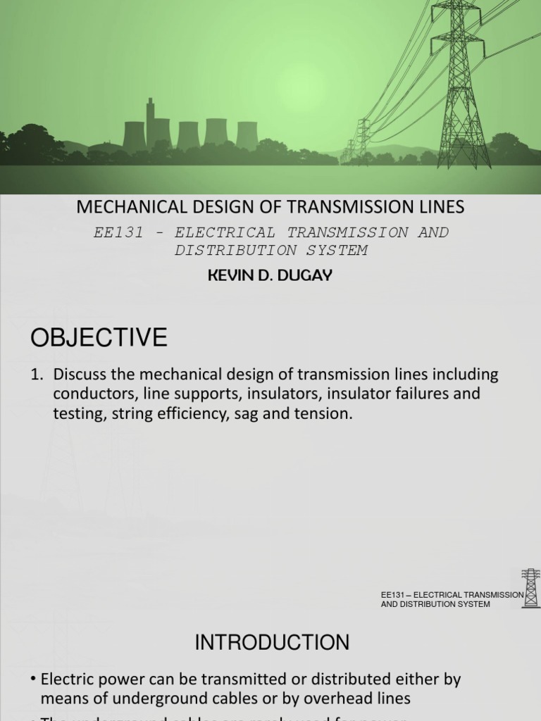 Module 8 - Mechanical Design of Transmission Lines | PDF | Insulator ...