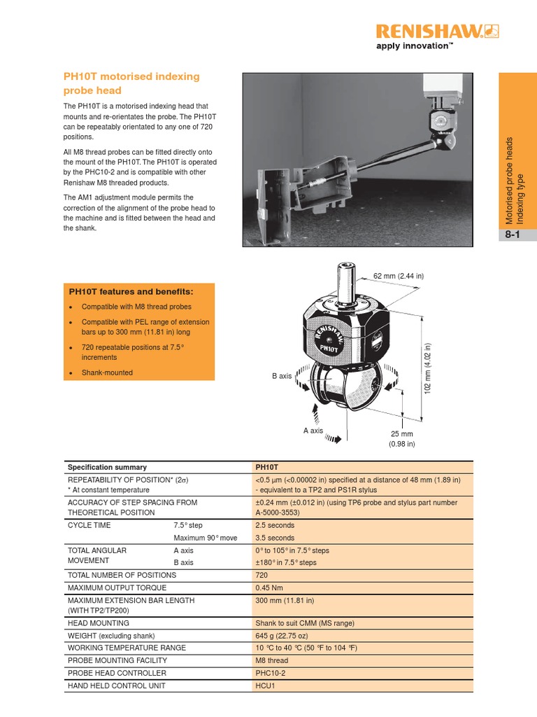 Renishaw PH10T | PDF | Equipment | Manufactured Goods