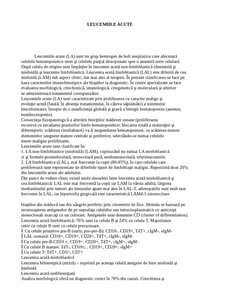 Leucemia Acuta | PDF
