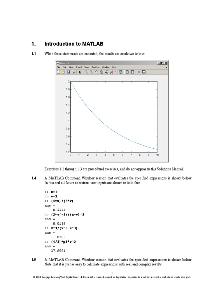 Solution Manual For Essentials of MATLAB Programming 3rd Edition by Chapman | PDF | Directory ...
