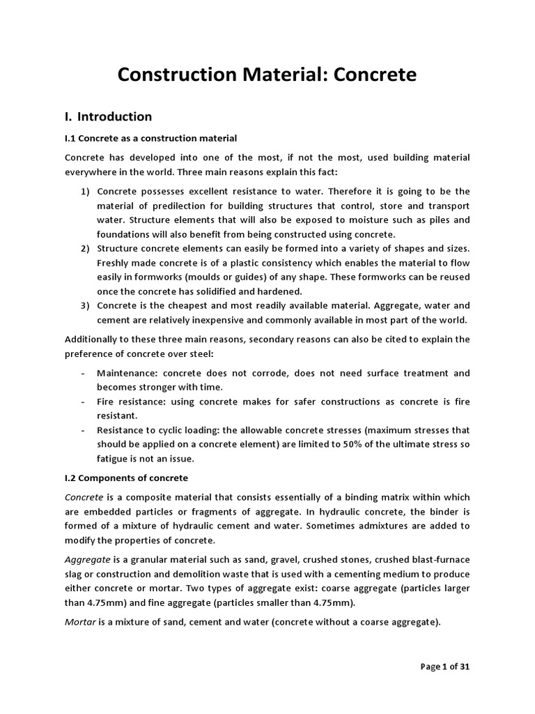 Concrete Notes and Information | PDF | Construction Aggregate | Concrete