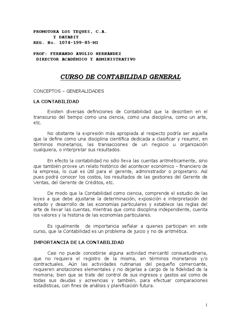 Guia de Contabilidad General-1 | PDF | Contabilidad | Capital (economía)