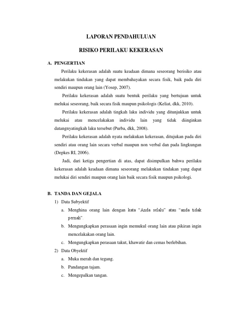 Laporan Pendahuluan RPK | PDF