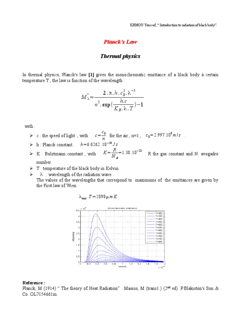 Loi de Planck | PDF