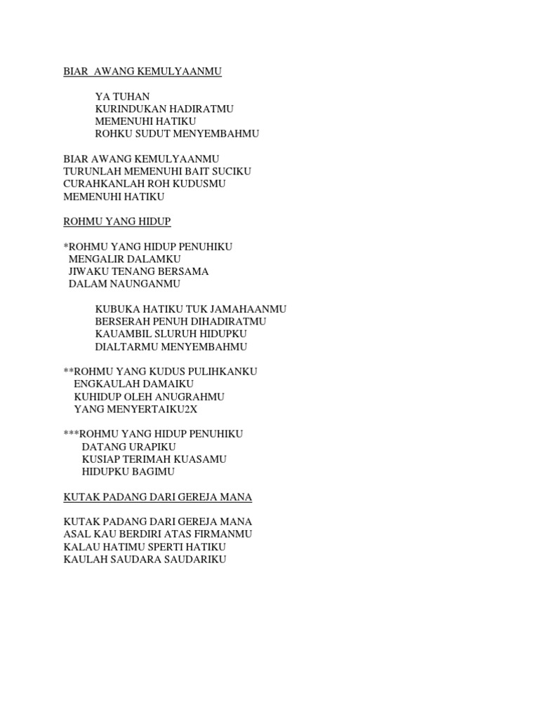 Lagu KKR Maranatha | PDF