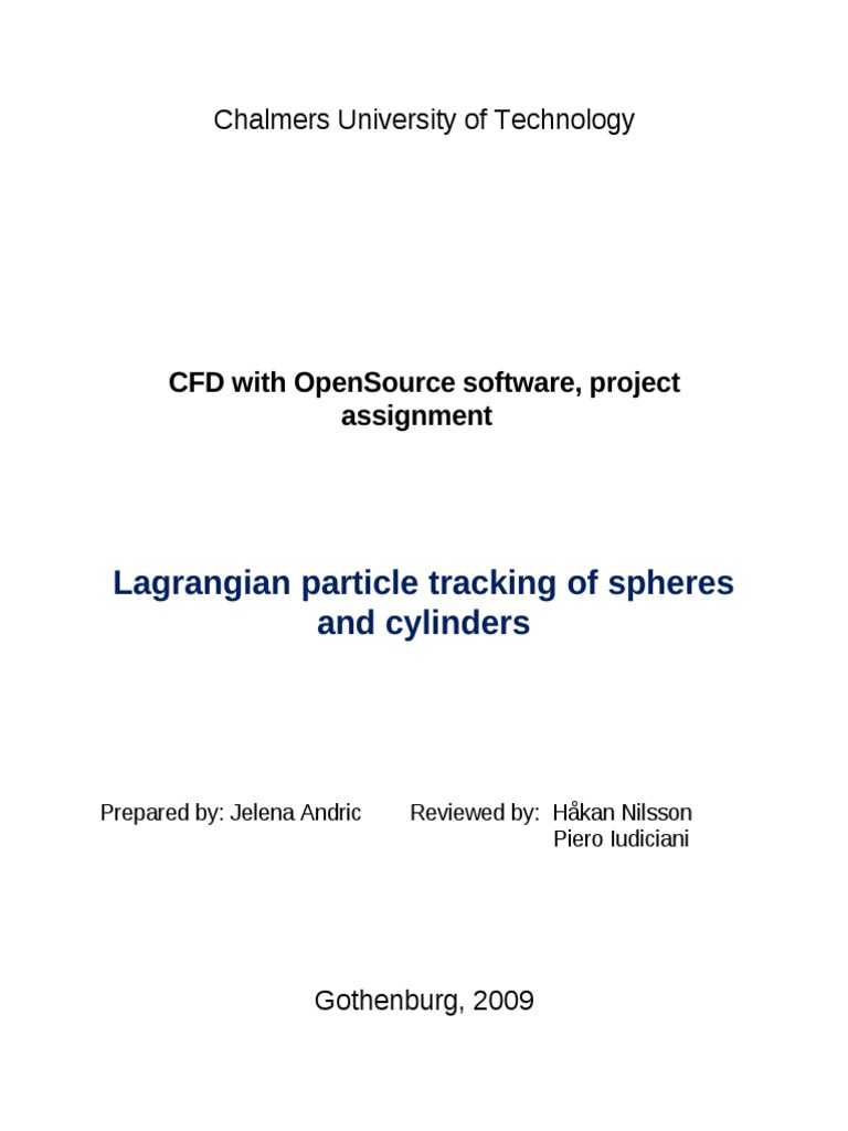 Lagrangian Particle Tracking of Spheres and Cylinders | PDF | Fluid ...