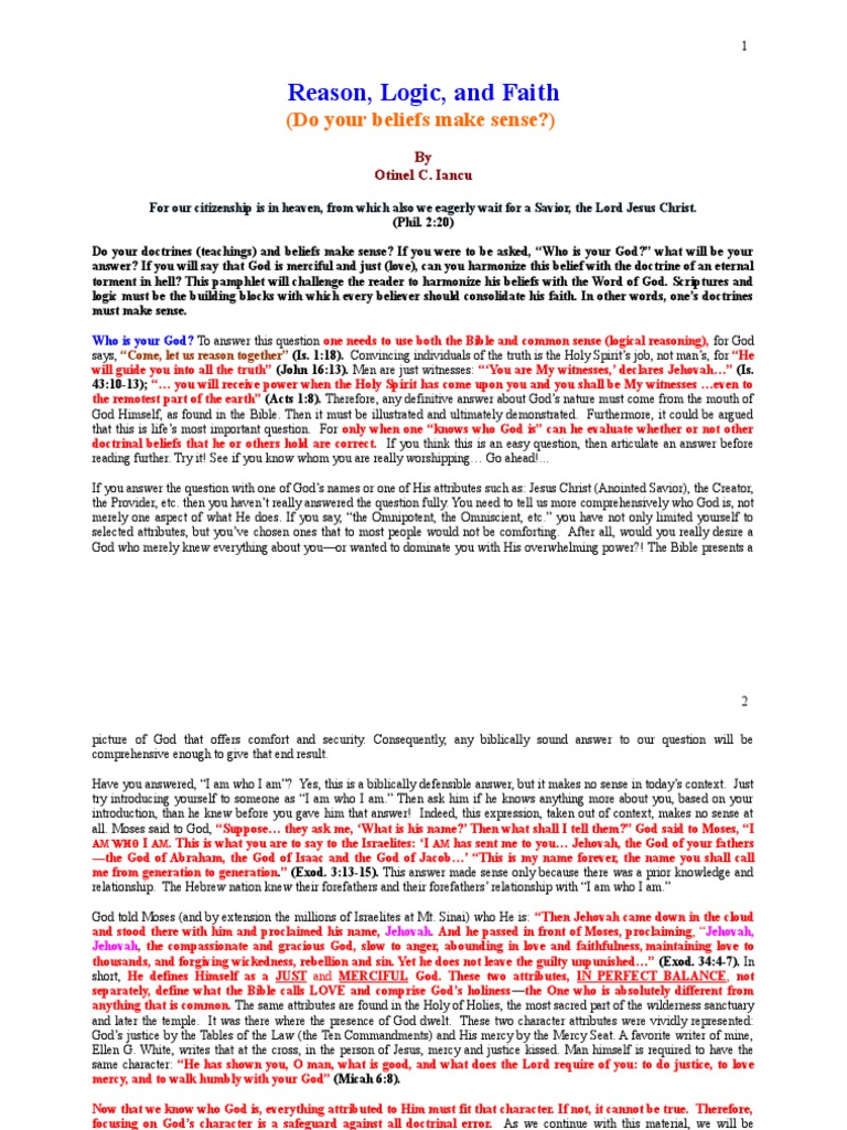 Reason-Logic-Faith. Edit | PDF | Satan | Heaven