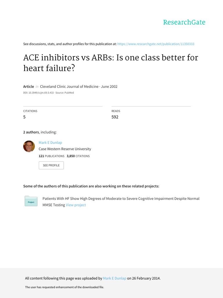 Heart Failure: ACE Inhibitors vs ARBs | PDF | Myocardial Infarction ...