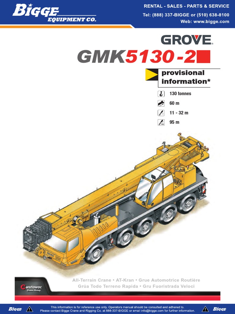 Grove GMK5130 2 - Metric 130 Ton | PDF | Suspensión (Vehículo ...