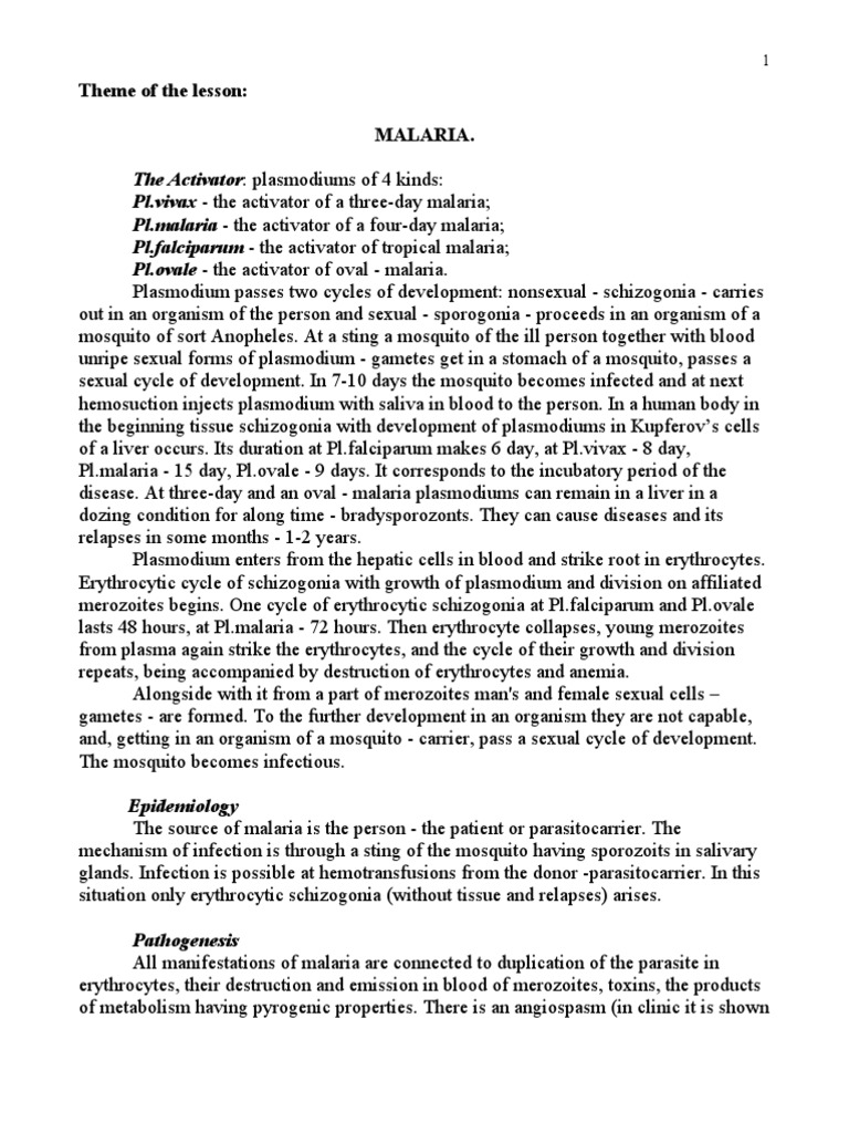 Malaria | PDF | Malaria | Plasmodium