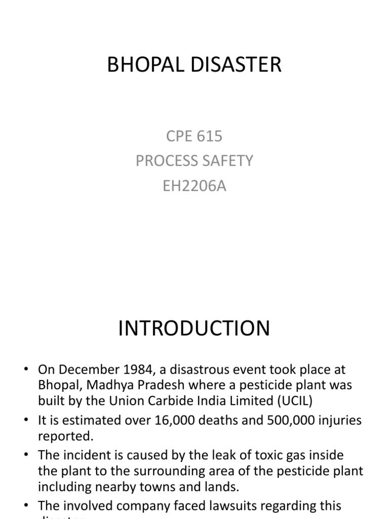 Bhopal Disaster Slide Show Pdf