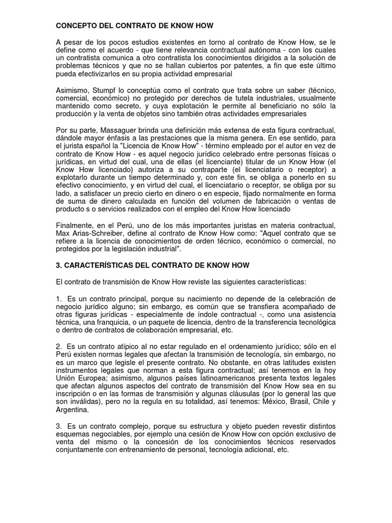 Contrato de Know How | Descargar gratis PDF | Información del gobierno ...
