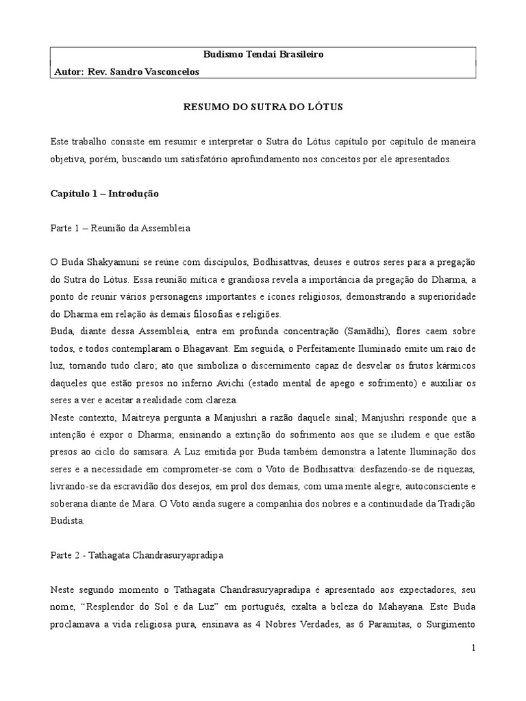 Sutra Do Lotus | PDF | Gautama Buddha | Bodisatva