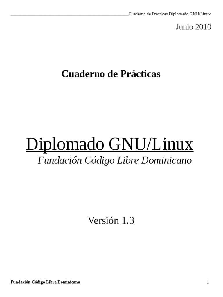 Cuaderno de Practica Diplomado | PDF | Distribución de Linux | Archivo de computadora