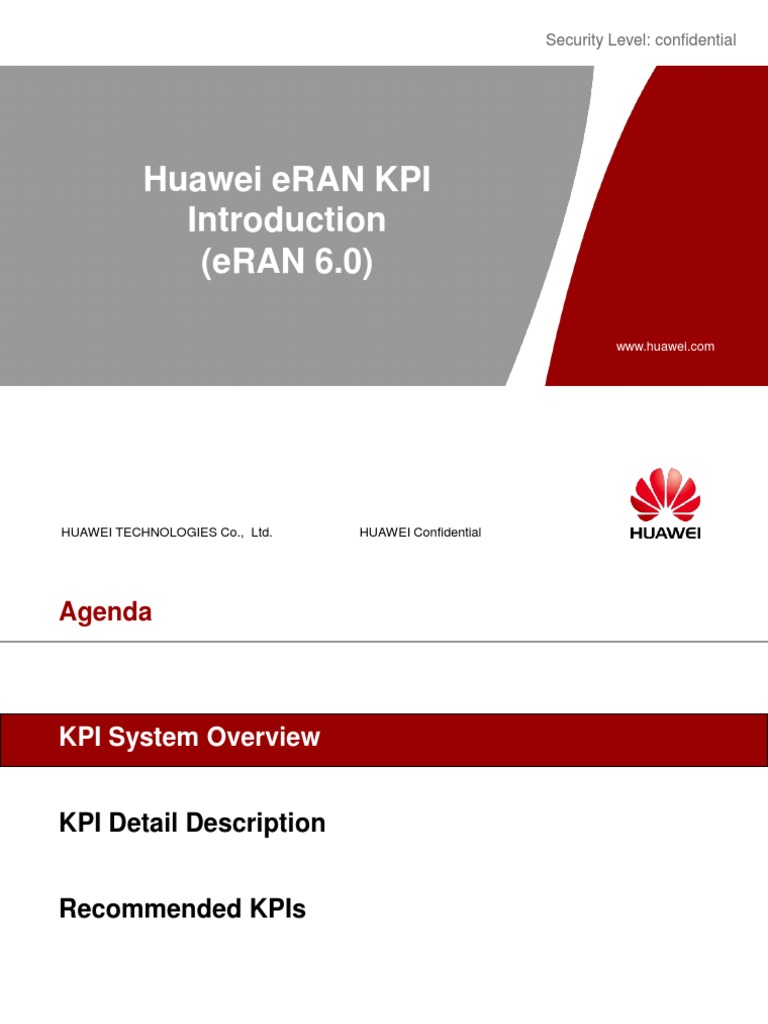 Huawei eRAN KPI Introduction | PDF | Voice Over Ip | Lte (Telecommunication)