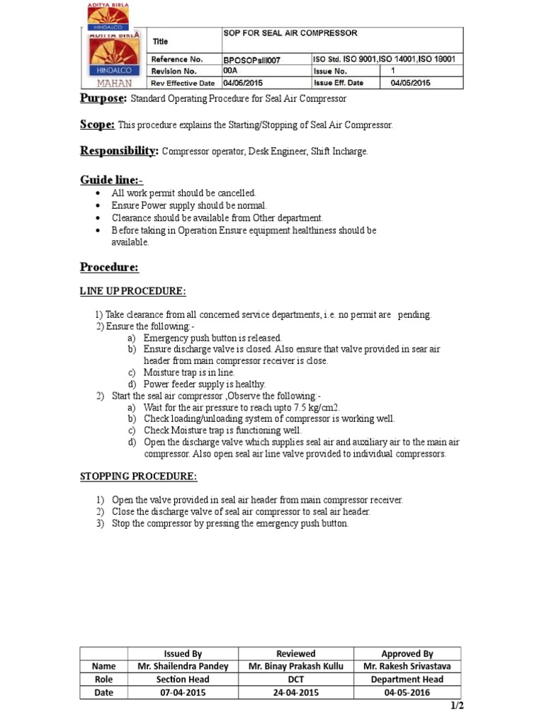 Purpose: Scope: Responsibility: Guide Line | PDF | Energy Technology ...