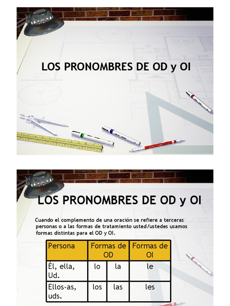 Pronombres de OD y OI en español | PDF | Sintaxis | Lingüística