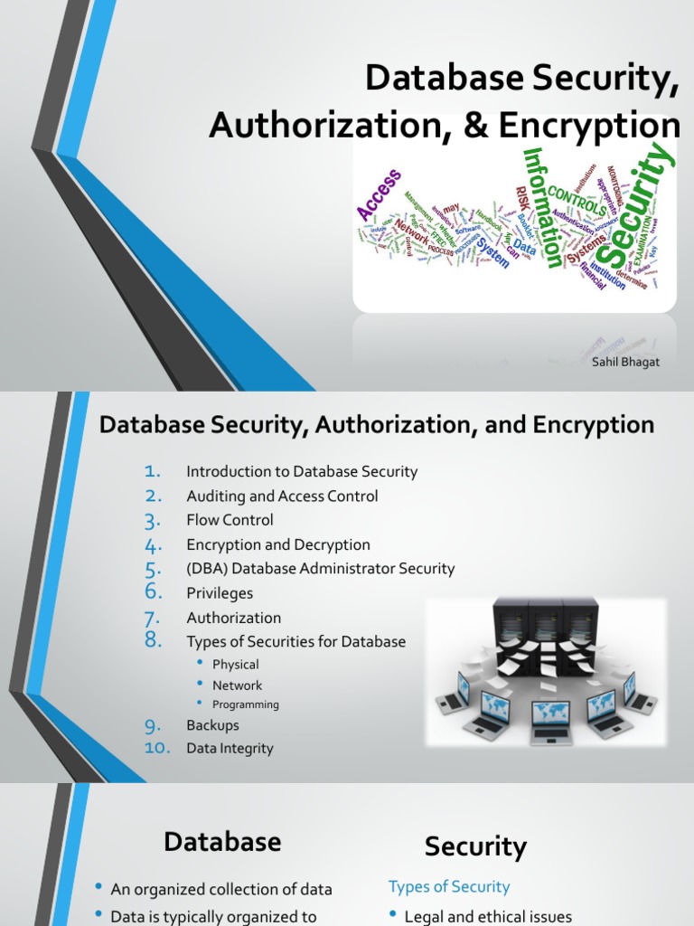 Database Security, Authorization, & Encryption: Sahil Bhagat | Download Free PDF | Key ...