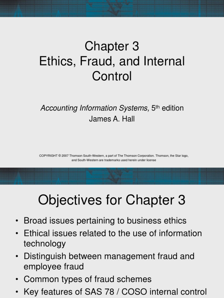 Ethics, Fraud, and Internal Control: Accounting Information Systems, 5 | PDF | Internal Control ...