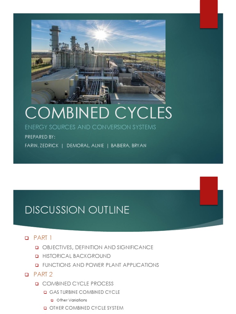 Combined Cycles: Energy Sources and Conversion Systems | PDF | Energy Production | Energy Conversion