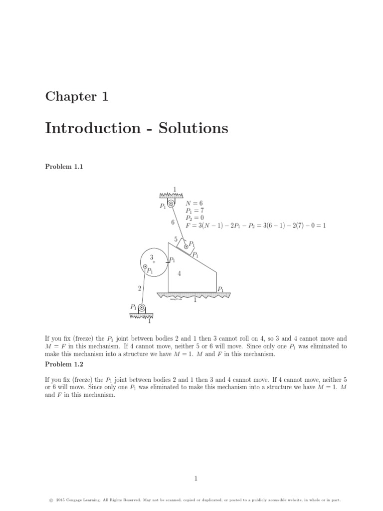 Solution Manual For Mechanisms and Machines Kinematics Dynamics and Synthesis 1st Edition by ...