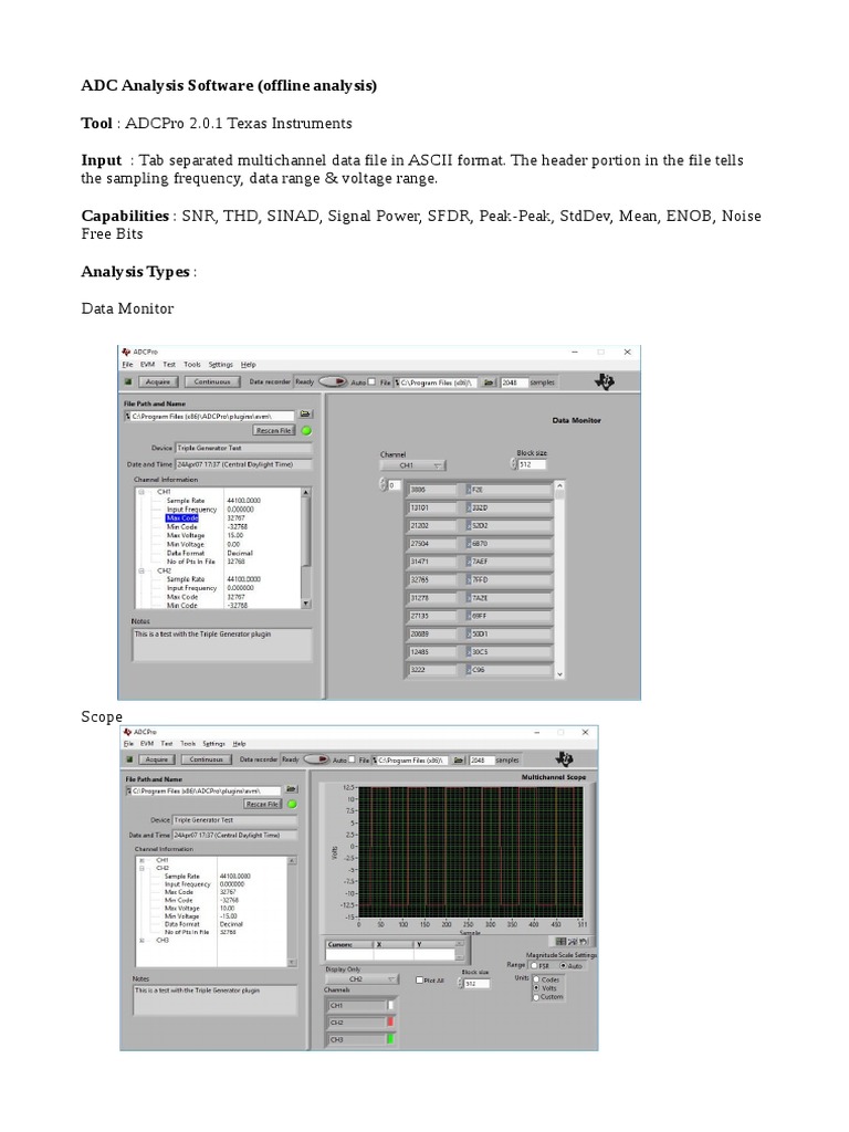 ADC Analysis Software | PDF