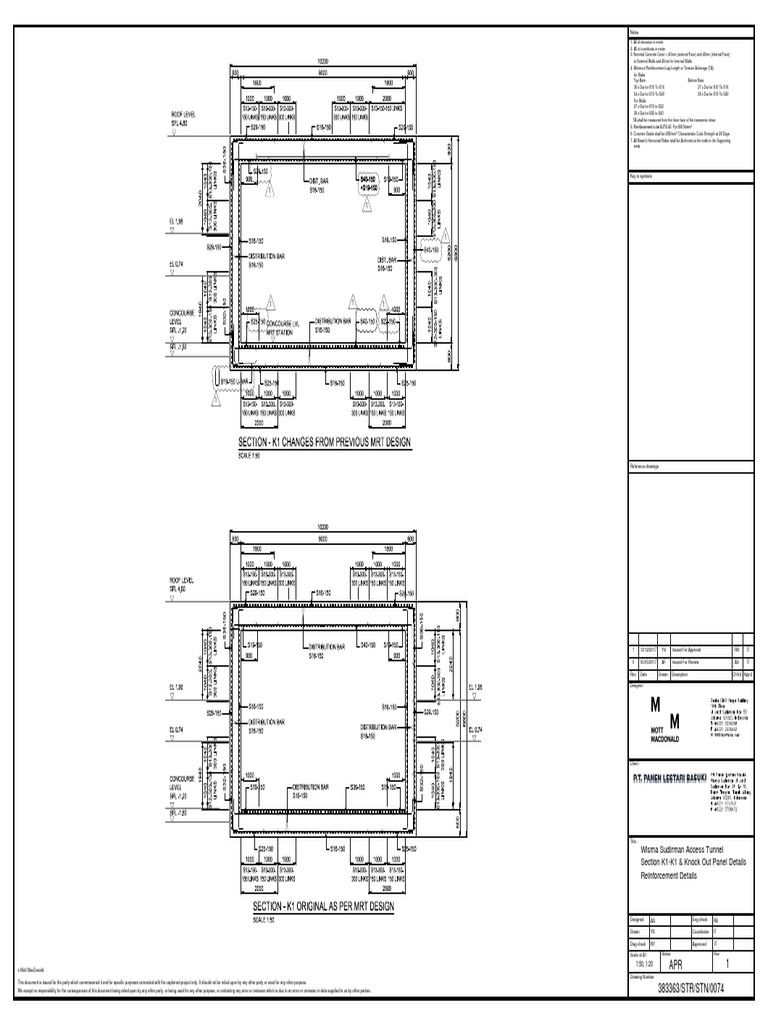 1 383363/STR/STN/0074 APR: Section K1-K1 & Knock Out Panel Details ...