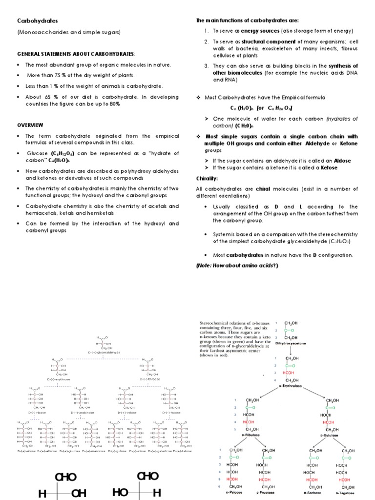 Carbohydrates: Structure & Functions | PDF | Carbohydrates | Polysaccharide