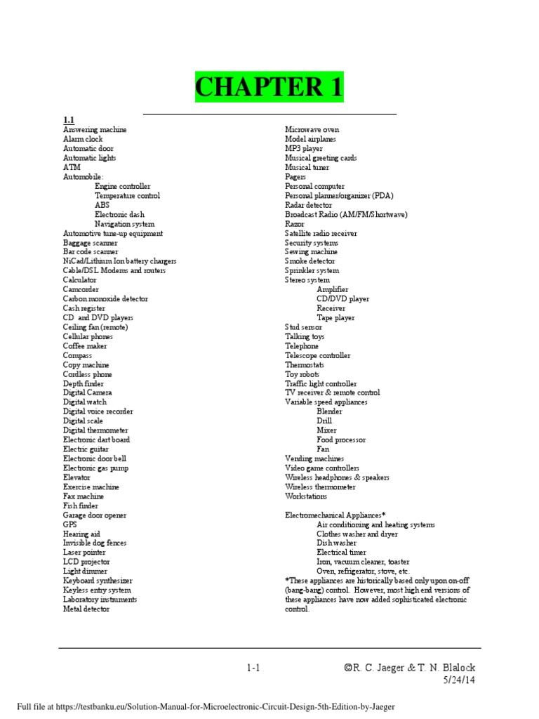 Solution Manual For Microelectronic Circuit Design 5th Edition by ...