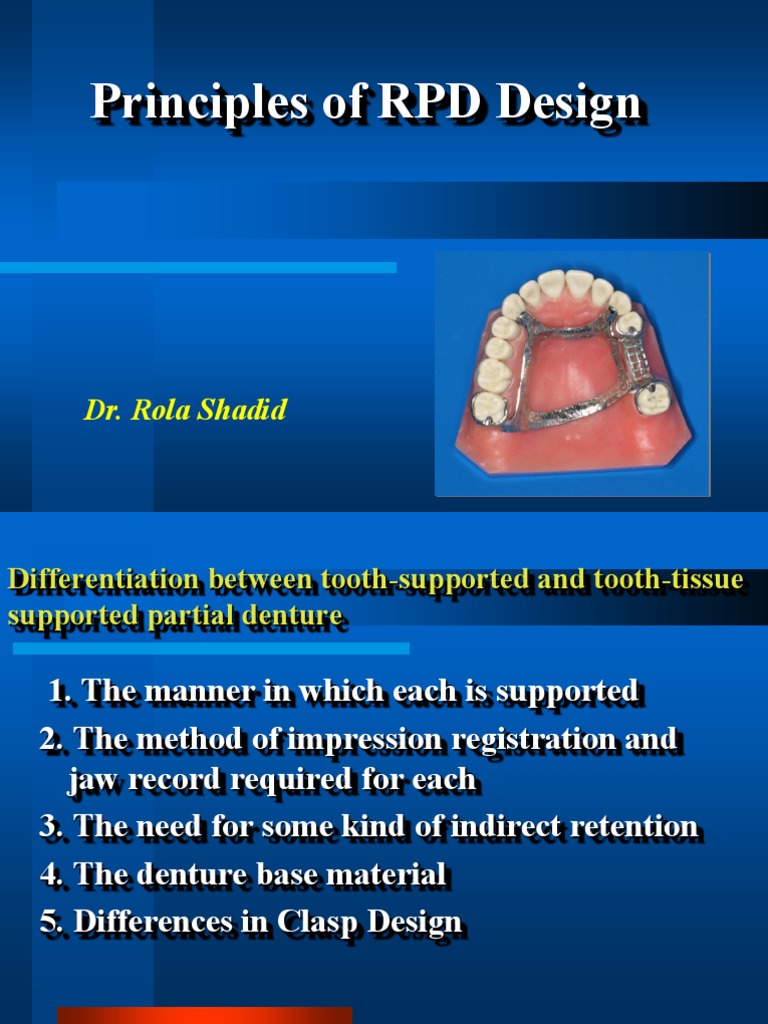 Rpd Design | Dentures | Mouth | Free 30-day Trial | Scribd