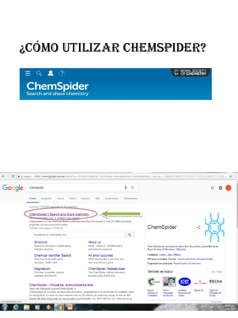 Uso de ChemSpider para Búsquedas Químicas | PDF