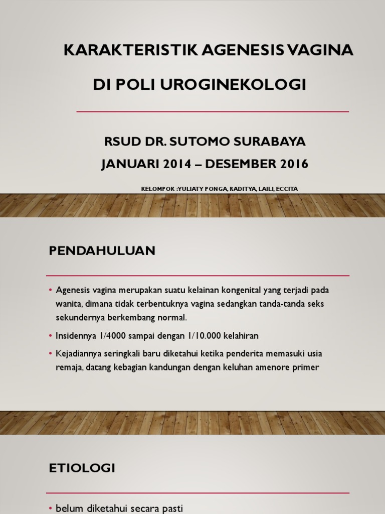 Penelitian Urogin AGENESIS VAGINA | PDF | Women And Sexuality | Anatomy