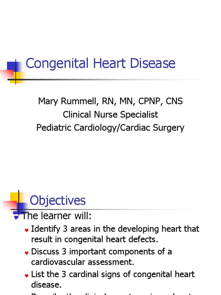 Congenital Heart Disease Handout CHD PDF | PDF | Heart Valve ...