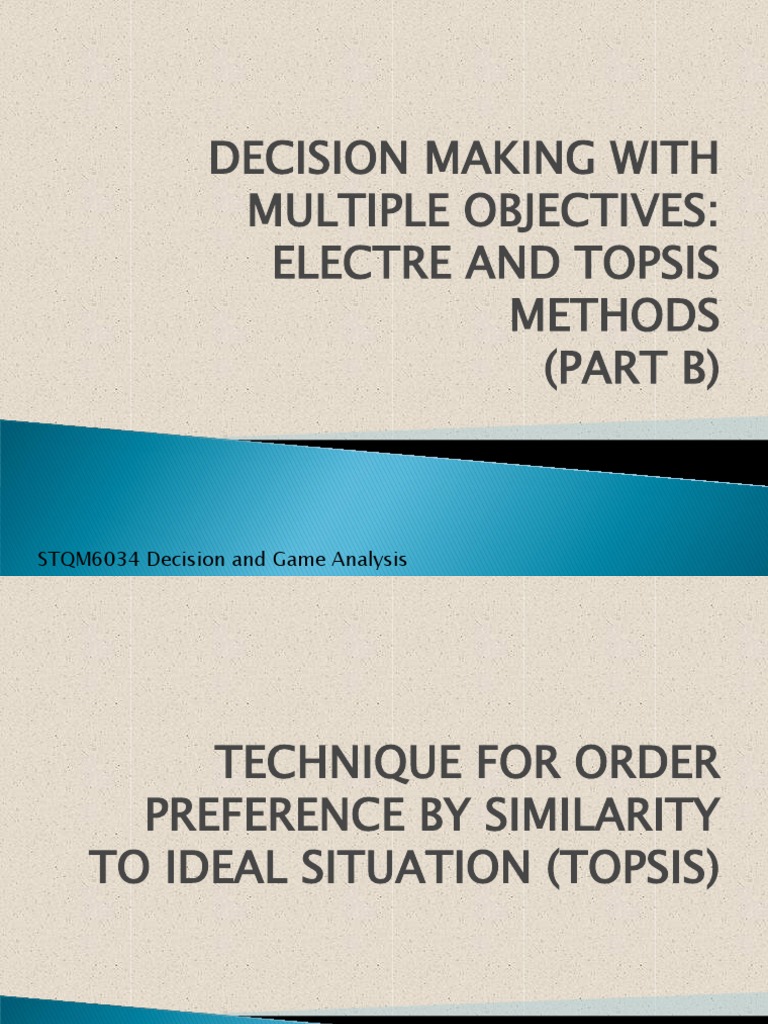 7 Topsis Method | PDF | Applied Mathematics | Analysis