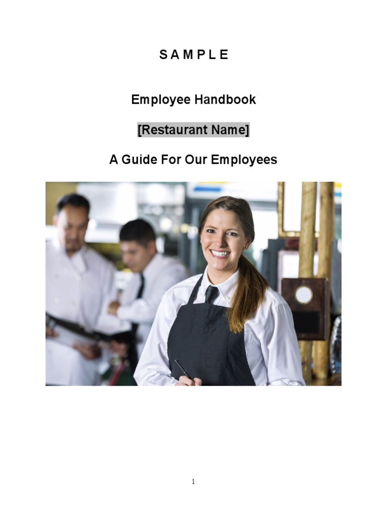 Sample Employee Handbook For Restaurants | PDF | Overtime | Substance Abuse