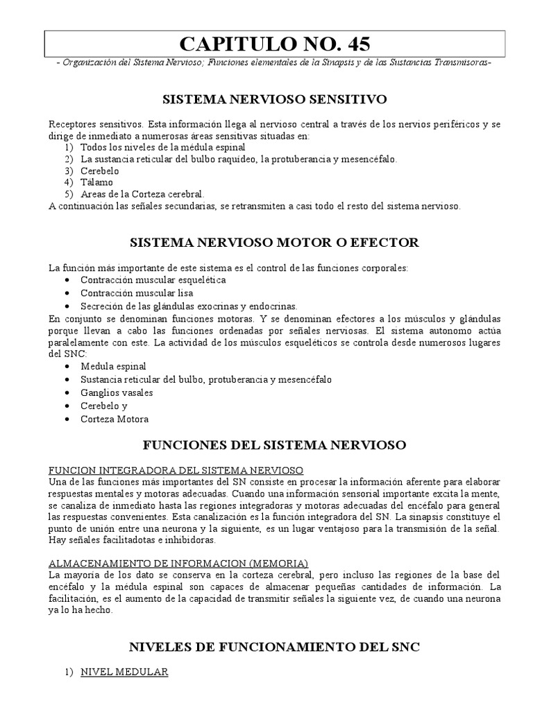 Cap 48 Guyton | PDF | Sinapsis | Dolor